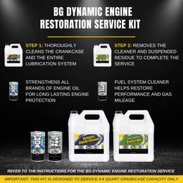BG Dynamic Engine Restoration Service Kit with Dual-Action Cleaning ...