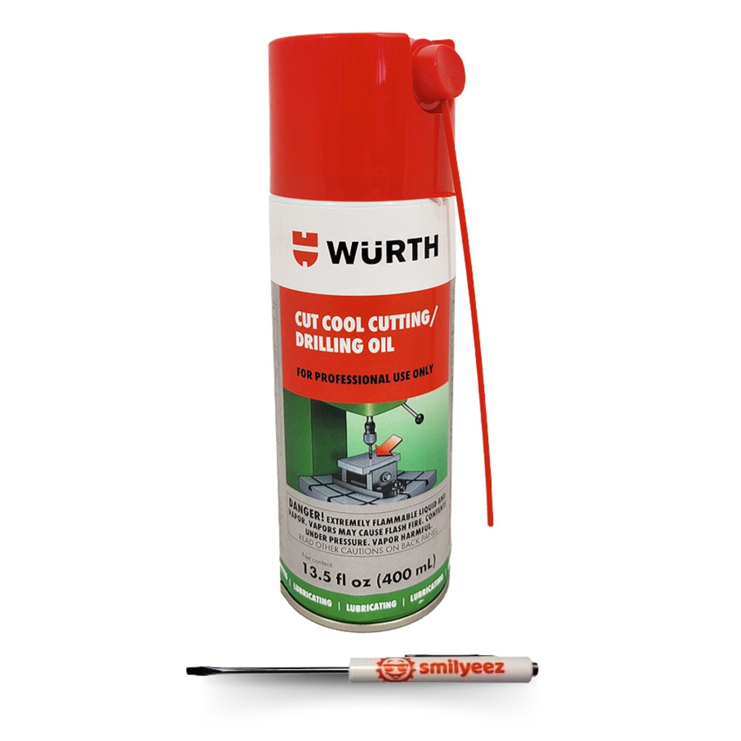 Wurth Cut Cool Cutting and Drilling Oil (13.5 oz) With a Pocket Screwd